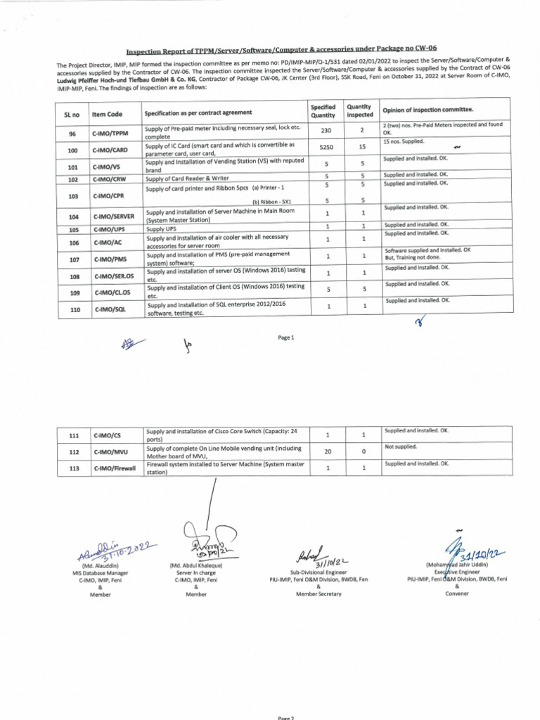 Inspection Report - Signed | PDF