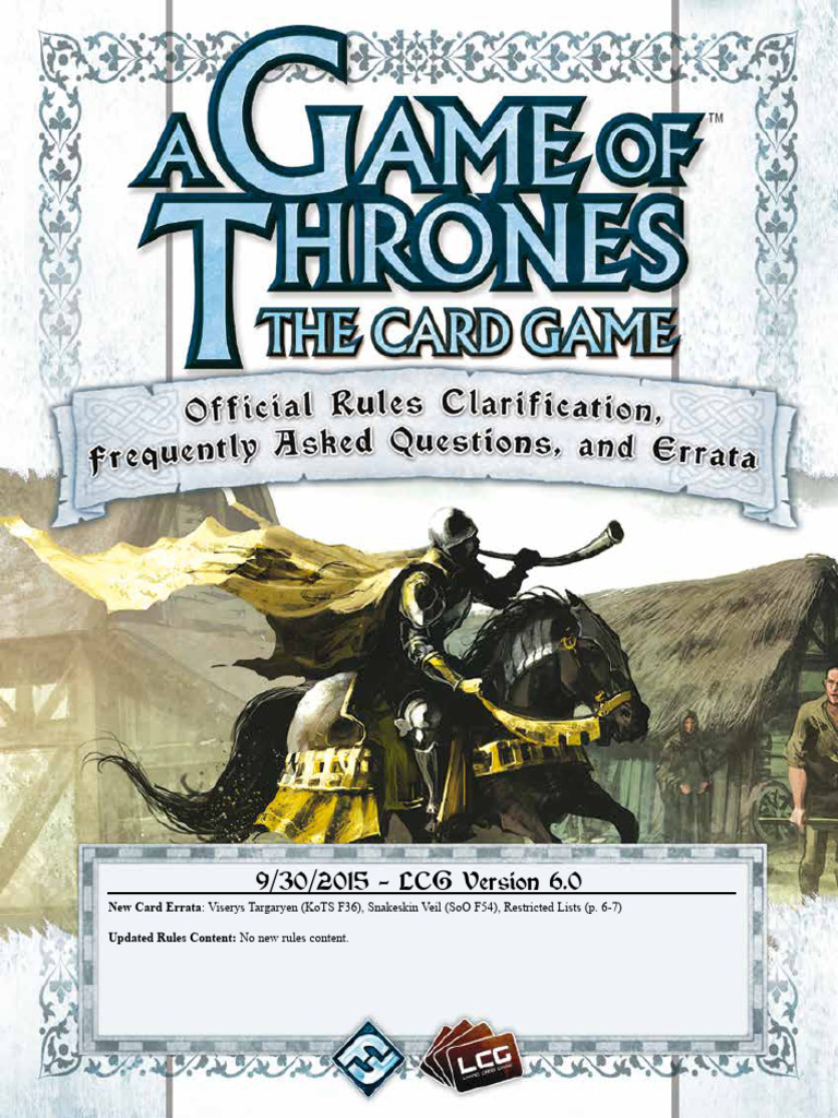 Agot 1st Faq | PDF | A Song Of Ice And Fire