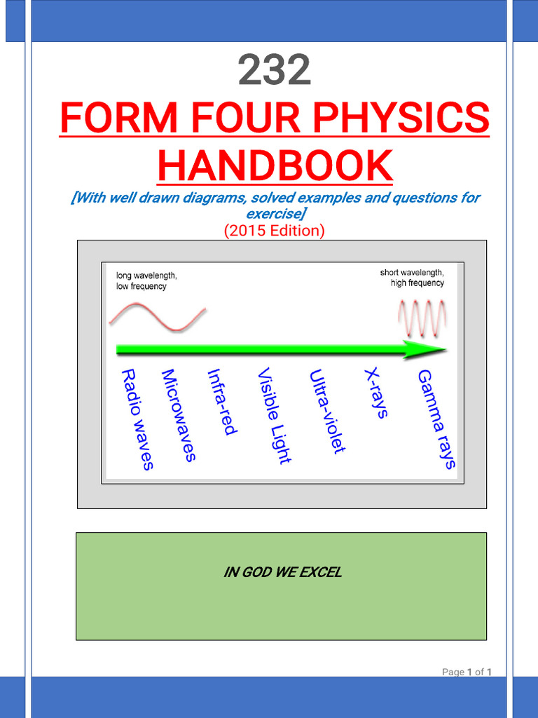 Physics Form Four Handbook. | PDF