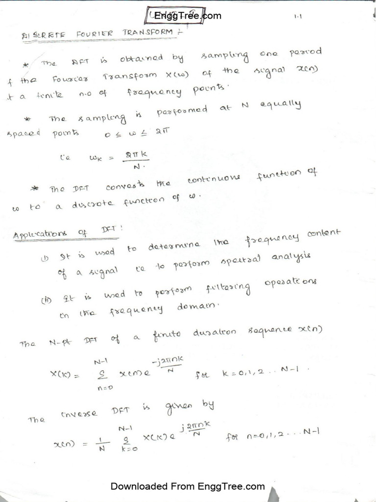 EC3492 Digital Signal Processing Lecture Notes 1 | PDF | Central ...