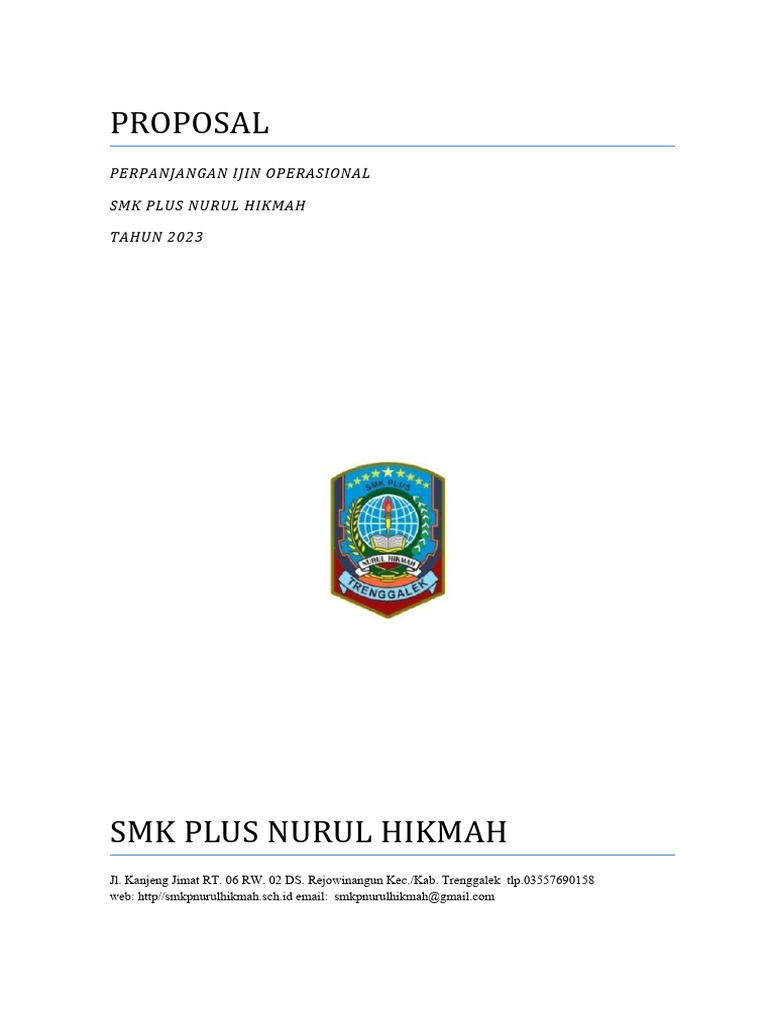 Proposal Ijin Operasional 2023 | PDF