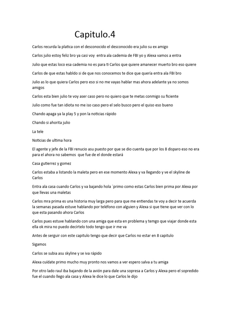 Capitulo 4 | PDF | Ficciones de misterio, "thriller" y crimen | Poesía