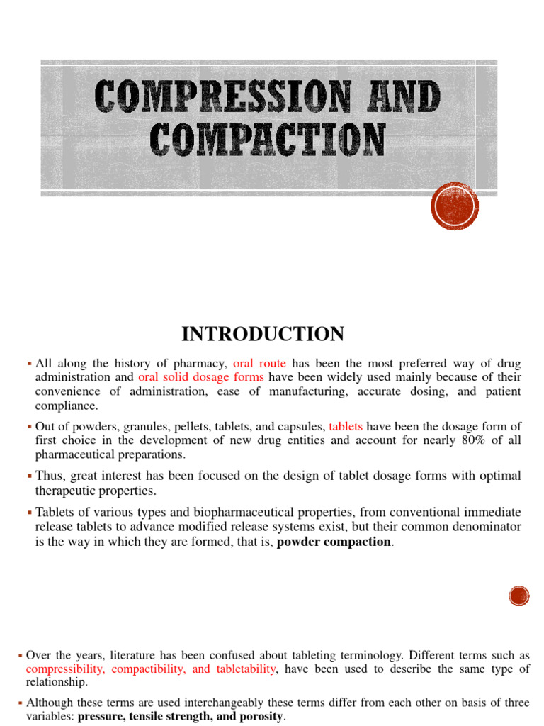 Compaction and Compression | PDF | Tablet (Pharmacy) | Stress (Mechanics)