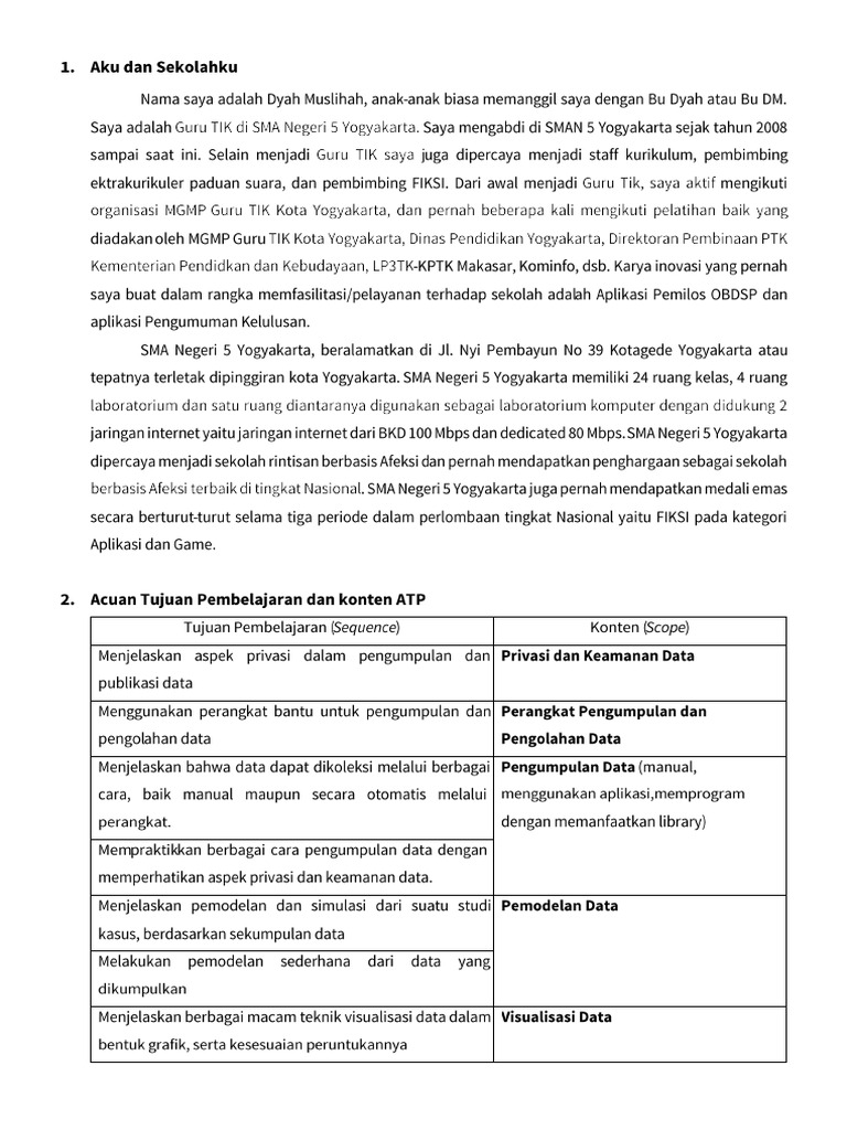 Modul Ajar Informatika - Analisis Data - Fase E | PDF