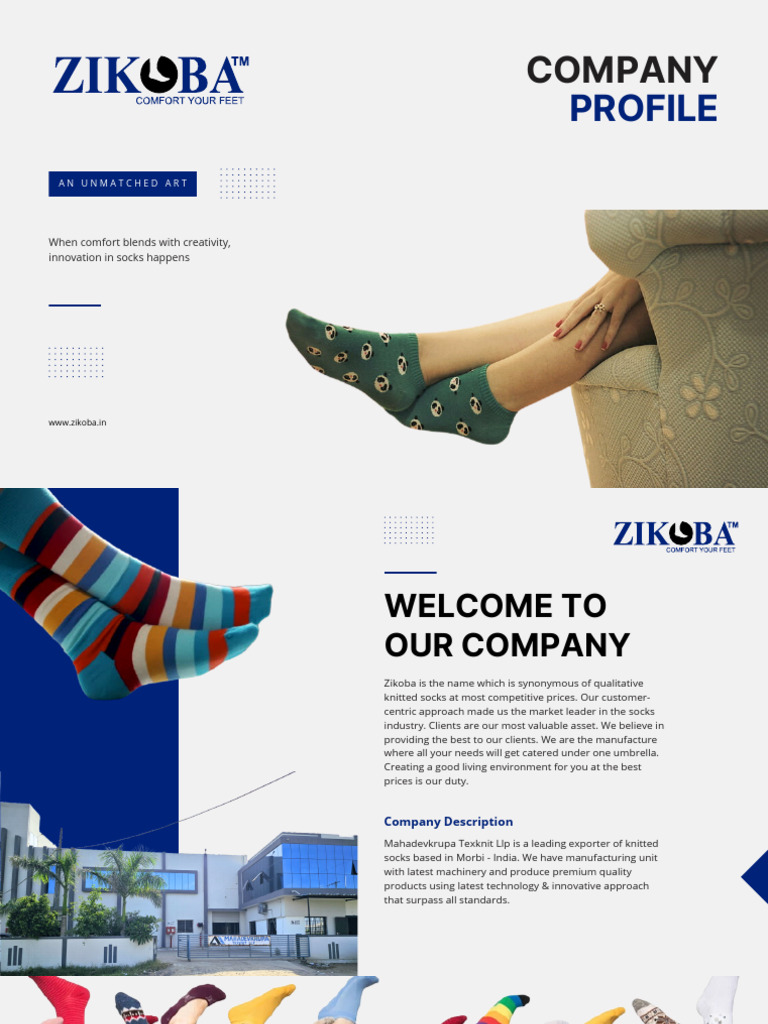 Company Profile Zikoba | PDF | Sock | Brand
