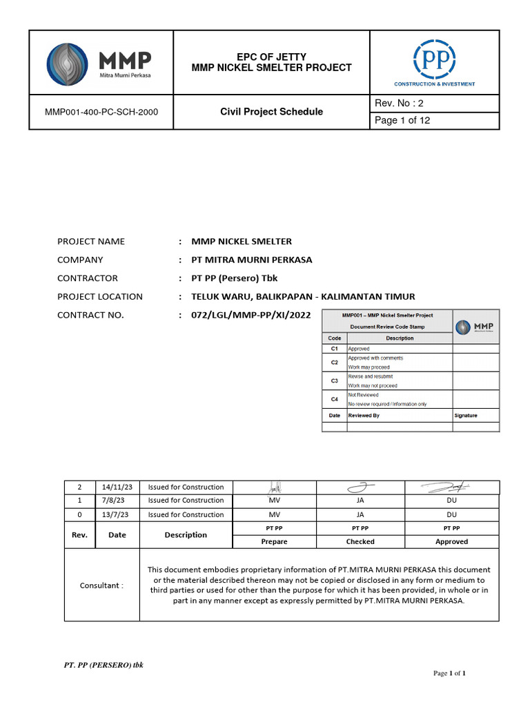Cover_Documents_-_MMP_Jetty_Project | PDF | Civil Engineering ...