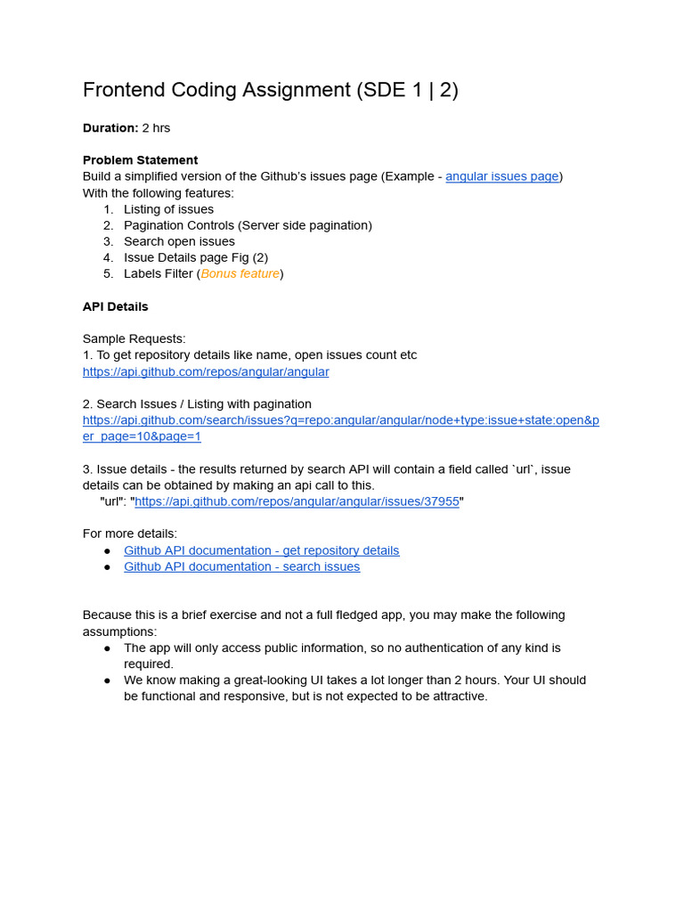 Frontend Coding Assignment - SDE2 | PDF | Computers | Technology & Engineering
