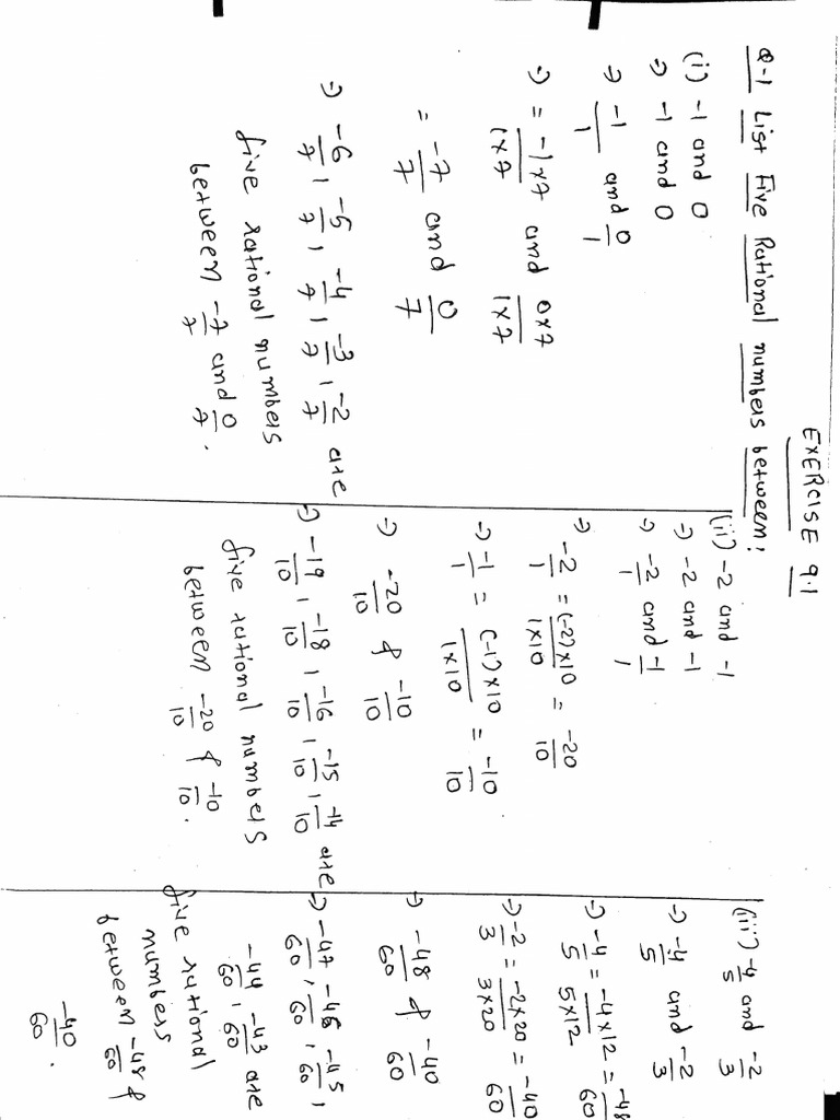 Exercise 9.1 Q-1 | PDF