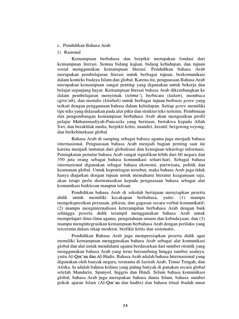 CP Bahasa Arab 2024 | PDF | Seni & Disiplin Bahasa
