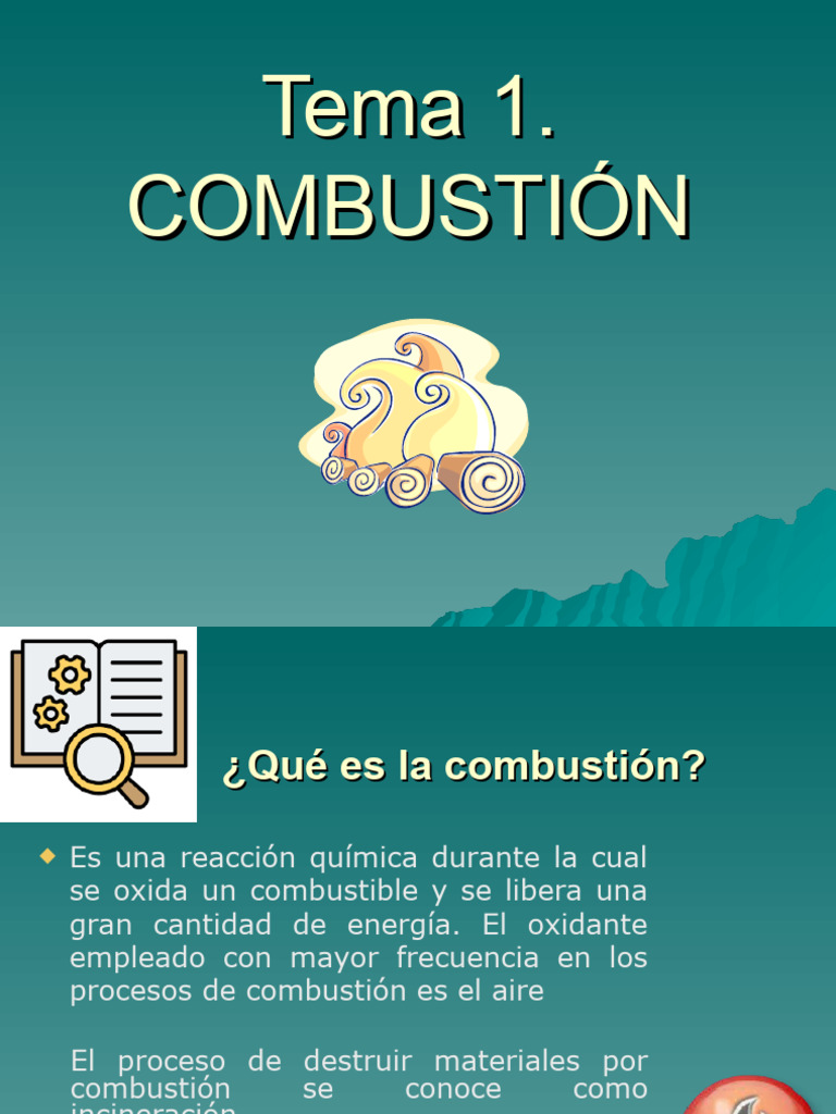 Tema 1. - Combustión | PDF | Combustión | Entalpía