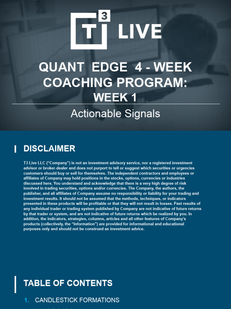 Complete Quant Edge 4 Week Program MANUAL | PDF | Option (Finance ...