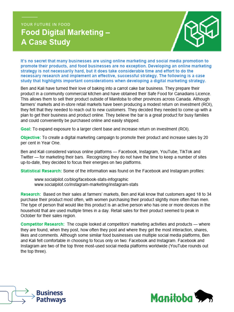 Food Digital Marketing | PDF | Popular Culture & Media Studies | Social ...