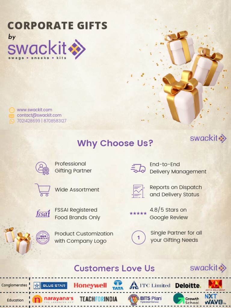 Swackit Corporate Gifting - May 24 | PDF | Mug | Laptop
