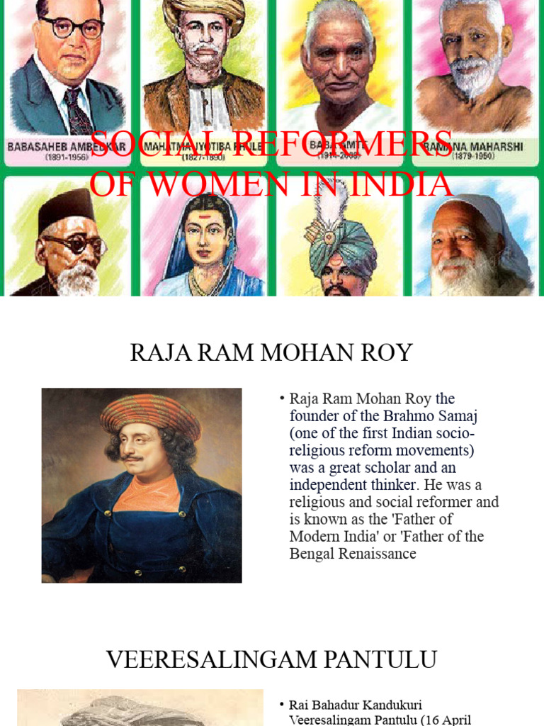 SOCIAL REFORMERS OF WOMEN IN INDIA | PDF