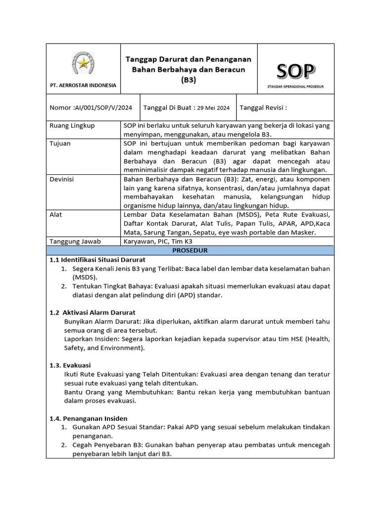 Sop Gudang | PDF | Teknologi & Rekayasa