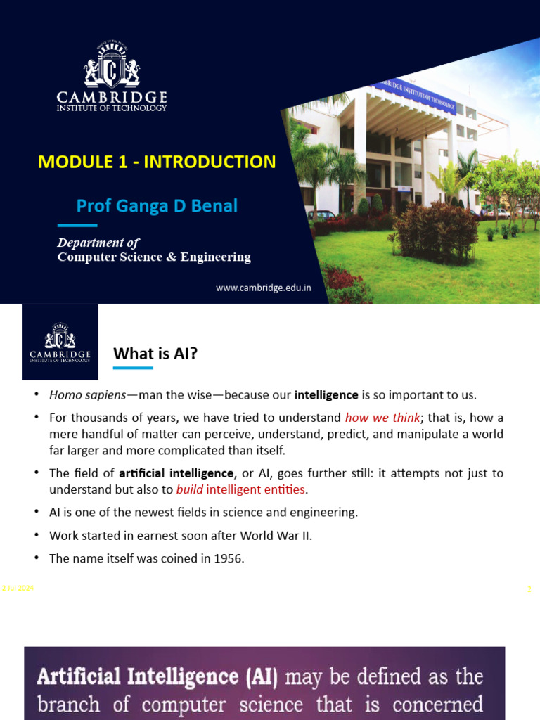 AIML-Module1 Vtu 21 Scheme | PDF | Thought | Cognitive Science