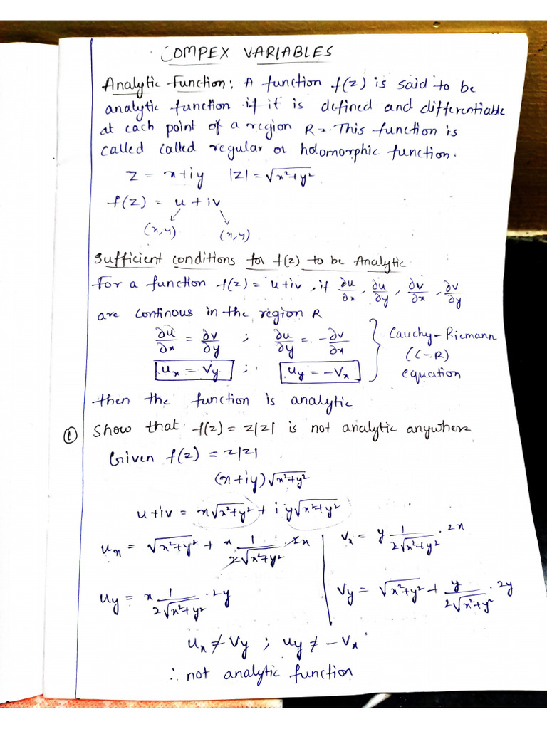 Complex Variables | PDF