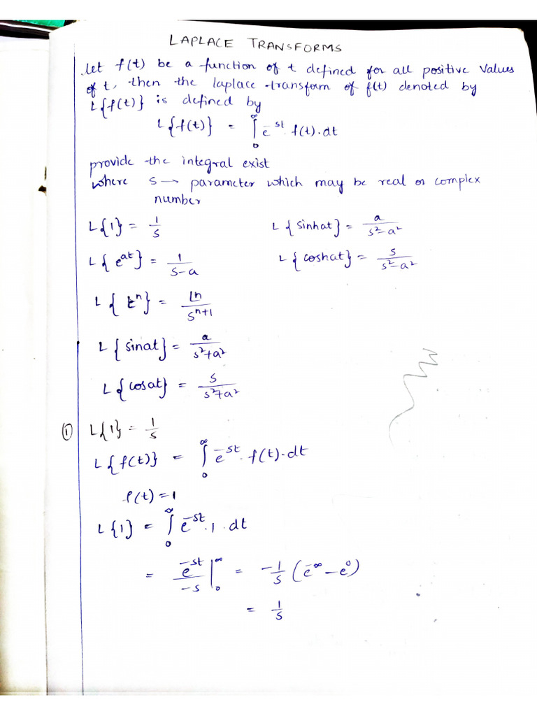 Laplace Transfermations | PDF