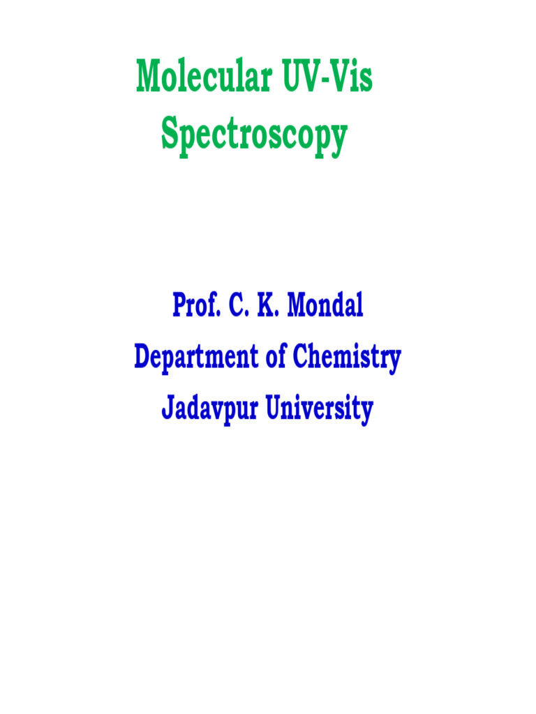 Molecular Spectroscopy Final | PDF | Electromagnetic Radiation ...