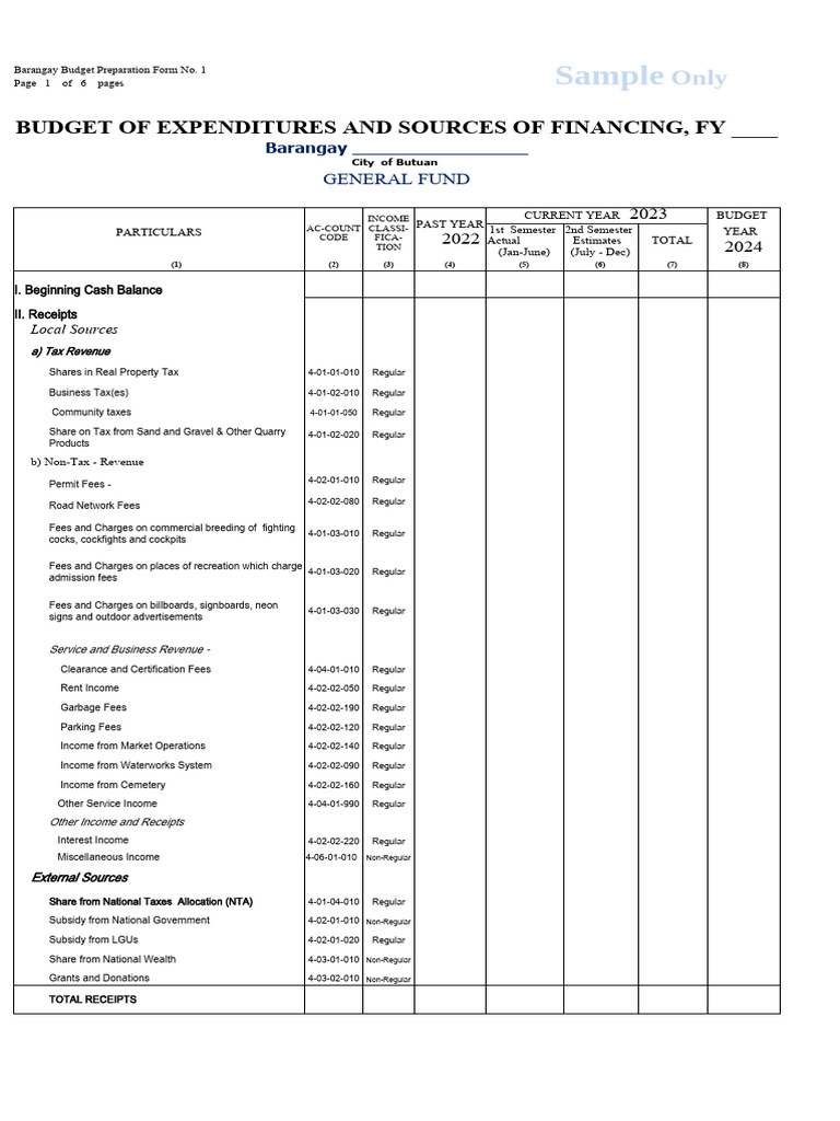 Barangay LBP Forms 2025 2 | PDF | Expense | Emergency Management