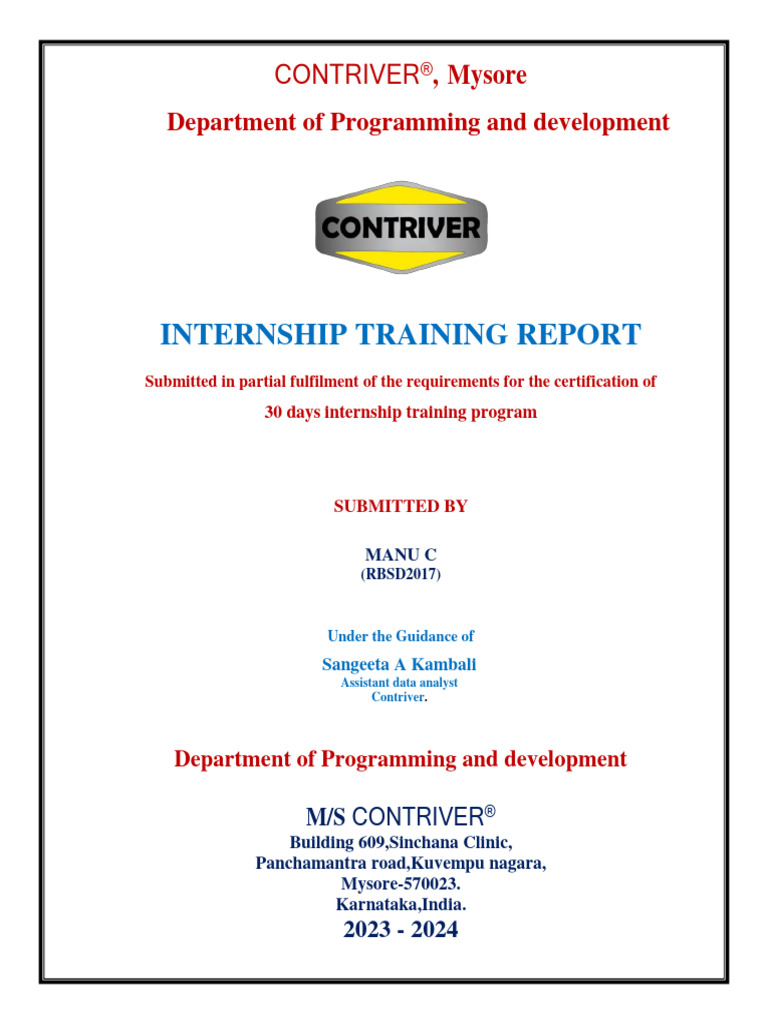 Contriver Project (Manu C) | PDF | Html | World Wide Web