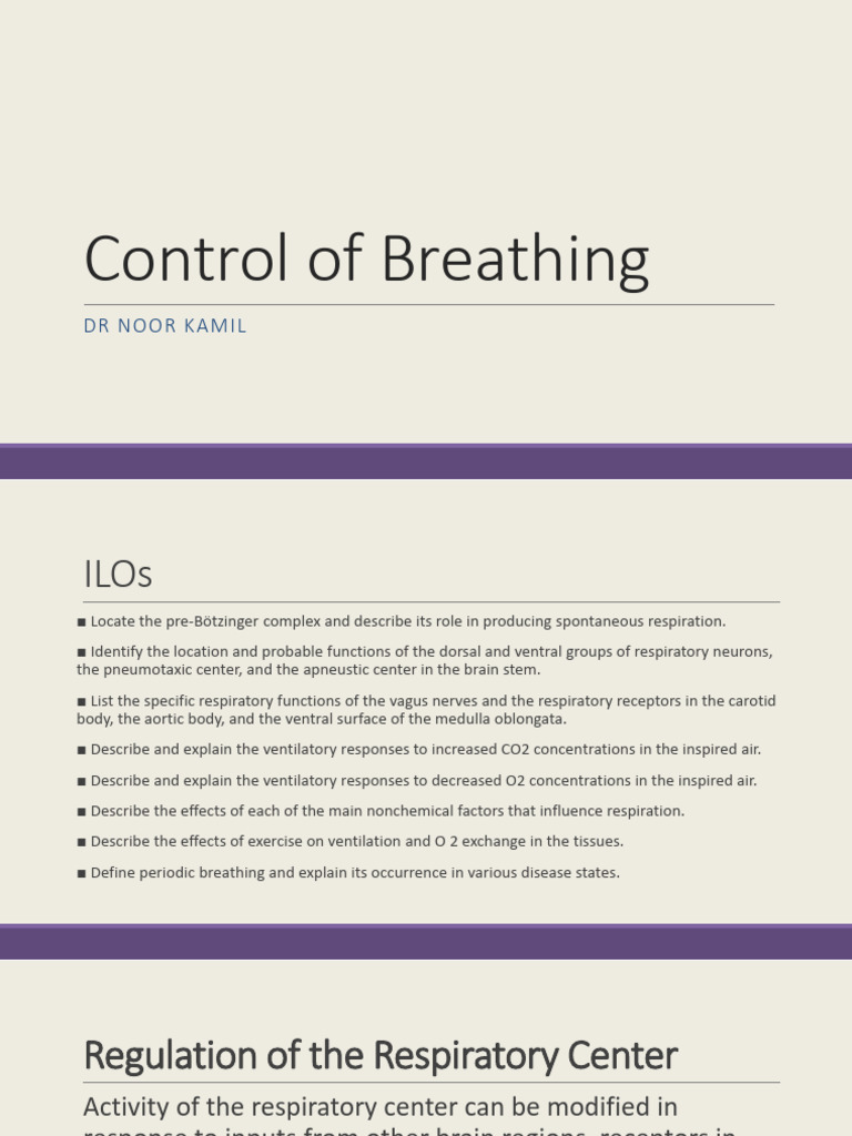Control of Breathing | PDF | Breathing | Physiology