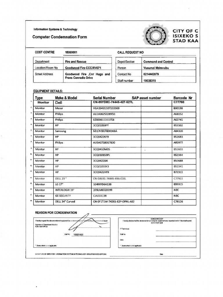 Monitor Condemnation 2023 | PDF