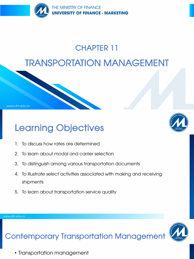 11 - Transportation MGT | PDF | Cargo | Pricing