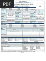 Senior Citizen Data Form | PDF | Chronic Condition | Income