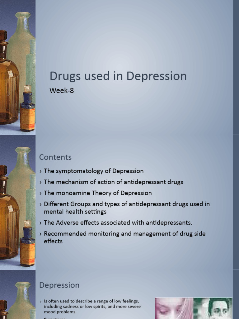 Week-8 Drugs Used in Depression | PDF | Major Depressive Disorder ...