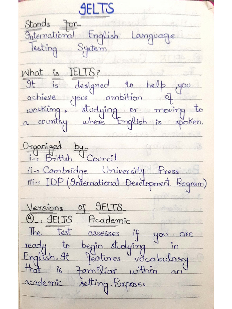 IELTS Notes (Anam Akbar) | PDF