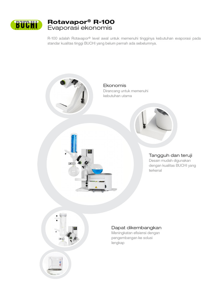 Brochure Buchi Rotavapor R-100 - ID | PDF | Chemical Engineering ...