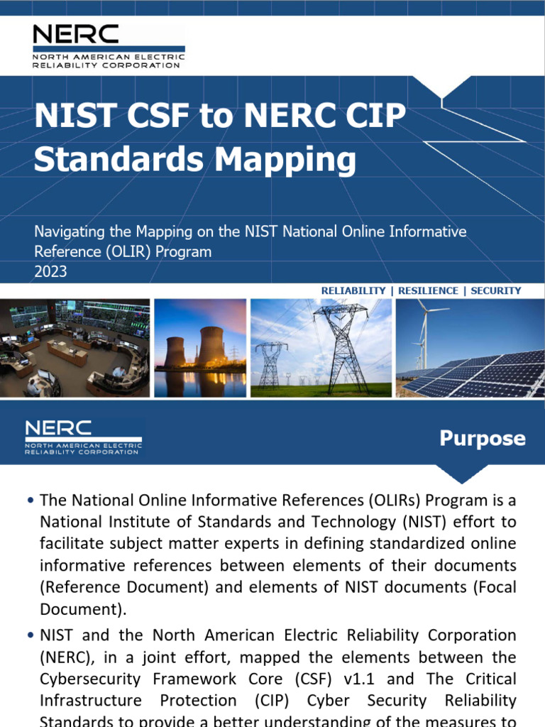 NIST CSF To NERC CIP Mapping Presentation | PDF | Computer Security ...