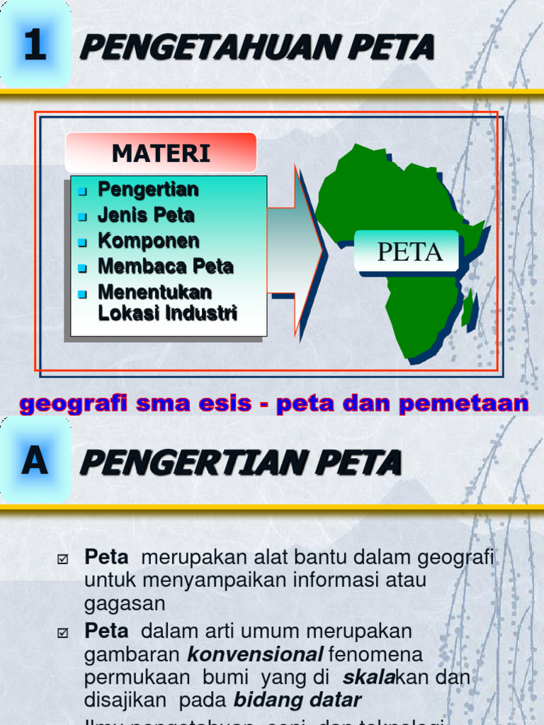 Pengertian dan Komponen Peta Geografi | PDF