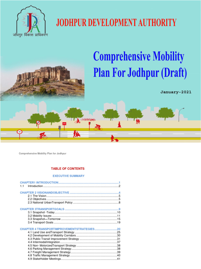 Jodhpur Comprehensive Mobility Plan | PDF | Transport | Public Transport