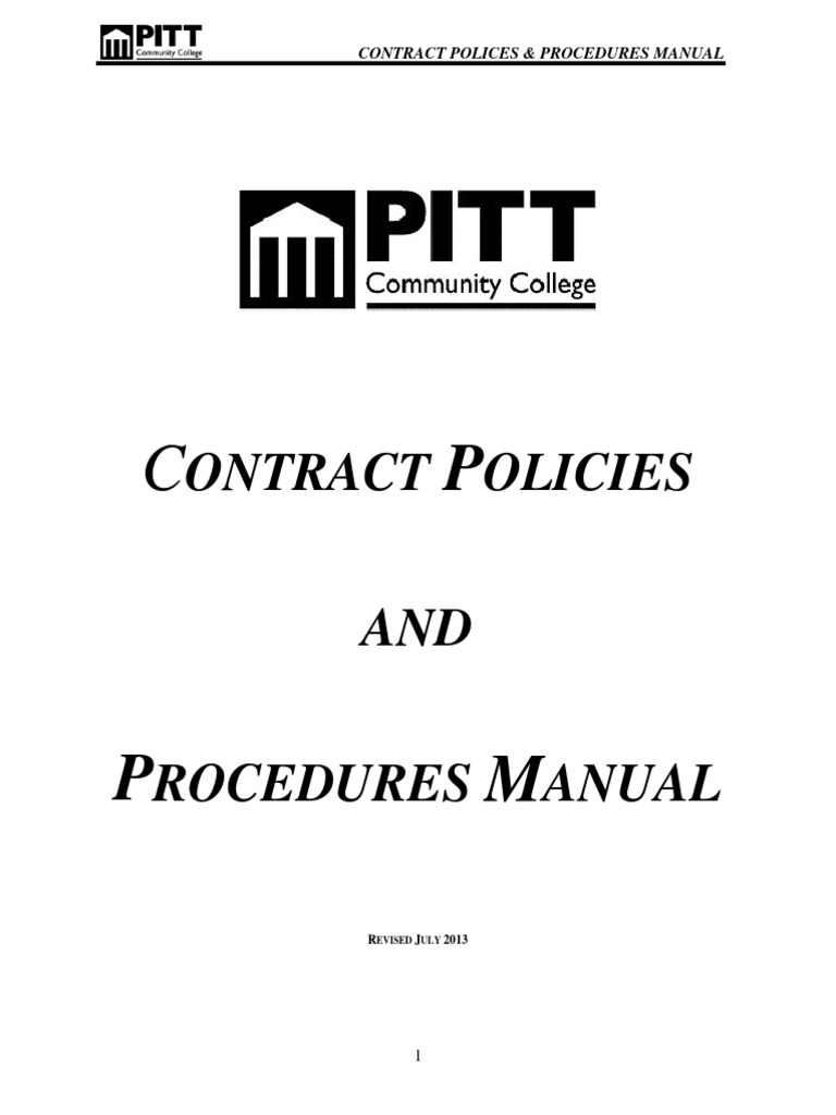 Contract-Policies-and-Procedures-Manual | Download Free PDF | Request For Proposal | Procurement