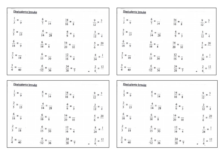 Ekwivalente Breuke | PDF