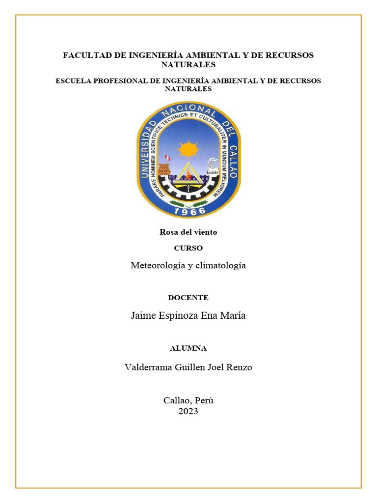 ROSA DEL VIENTO VALDERRAMA | PDF | Ciencias de la Tierra | Física Aplicada e Interdisciplinaria