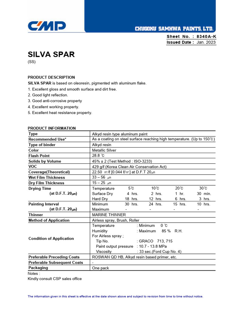 8340a Silva Spar (2301) | PDF | Paint | Materials