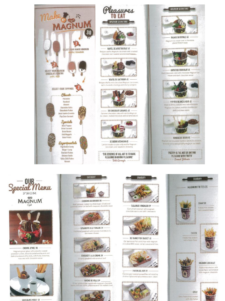 Magnum Menu 3 | PDF
