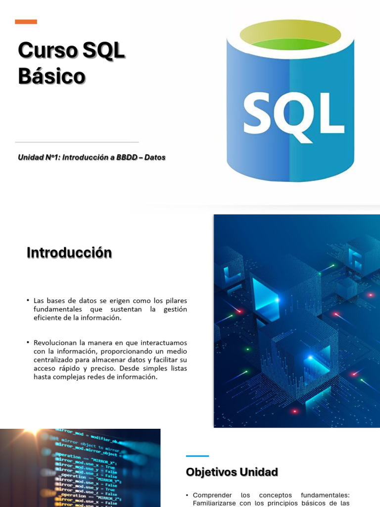 1 SQL Módulo 1 - Datos e Información | Descargar gratis PDF | Bases de datos | Base de datos ...