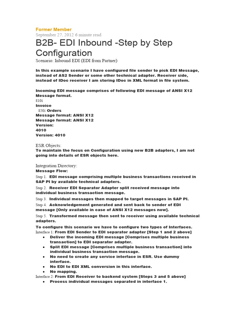 EDI Integration With SAP | PDF | Electronic Data Interchange | Computing