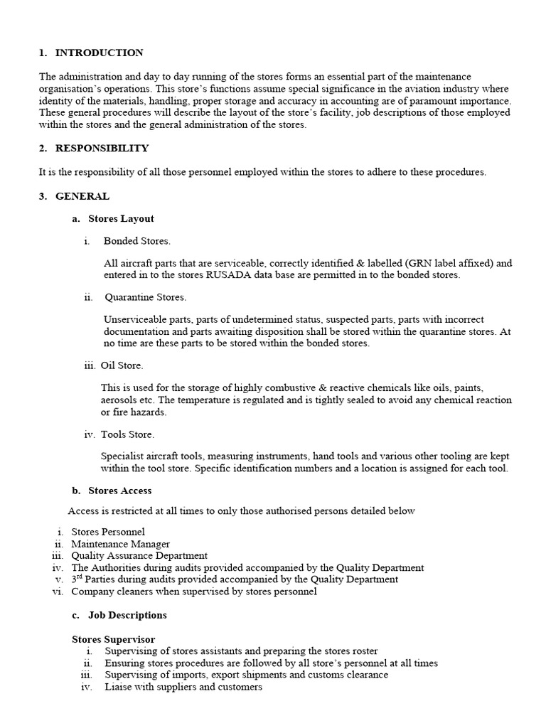 AMO-ST-01 General Stores Procedures Rev 1 | PDF | Humidity | Shelf Life AMO-ST-01 General Stores Procedures Rev 1 | PDF | Humidity | Shelf Life