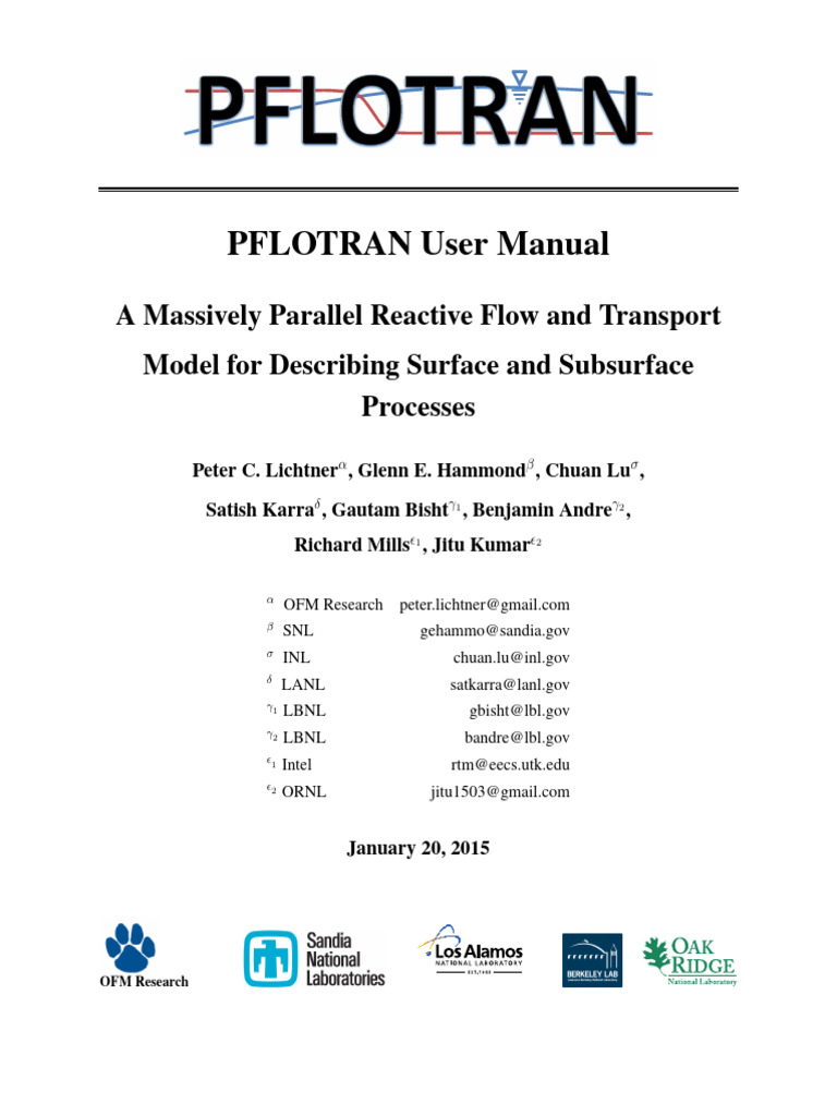 PFLOTRAN User Manual A Massively Paralle | PDF | Message Passing ...