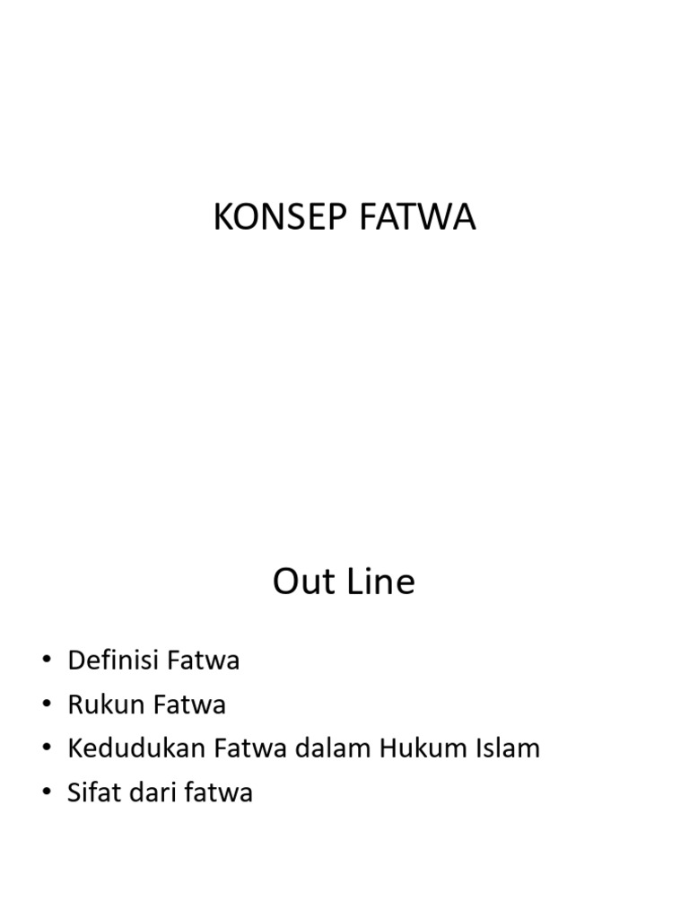 Konsep Fatwa | PDF