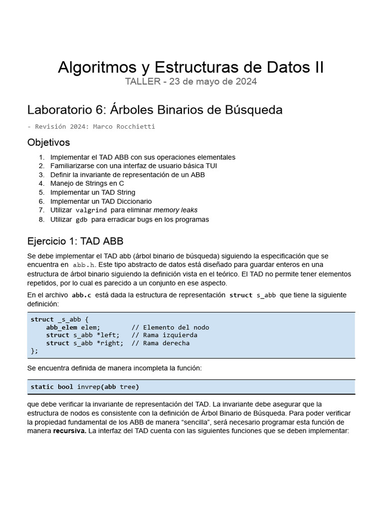 Lab06 2024 | PDF | Algoritmos y Estructuras de Datos | Ingeniería de software