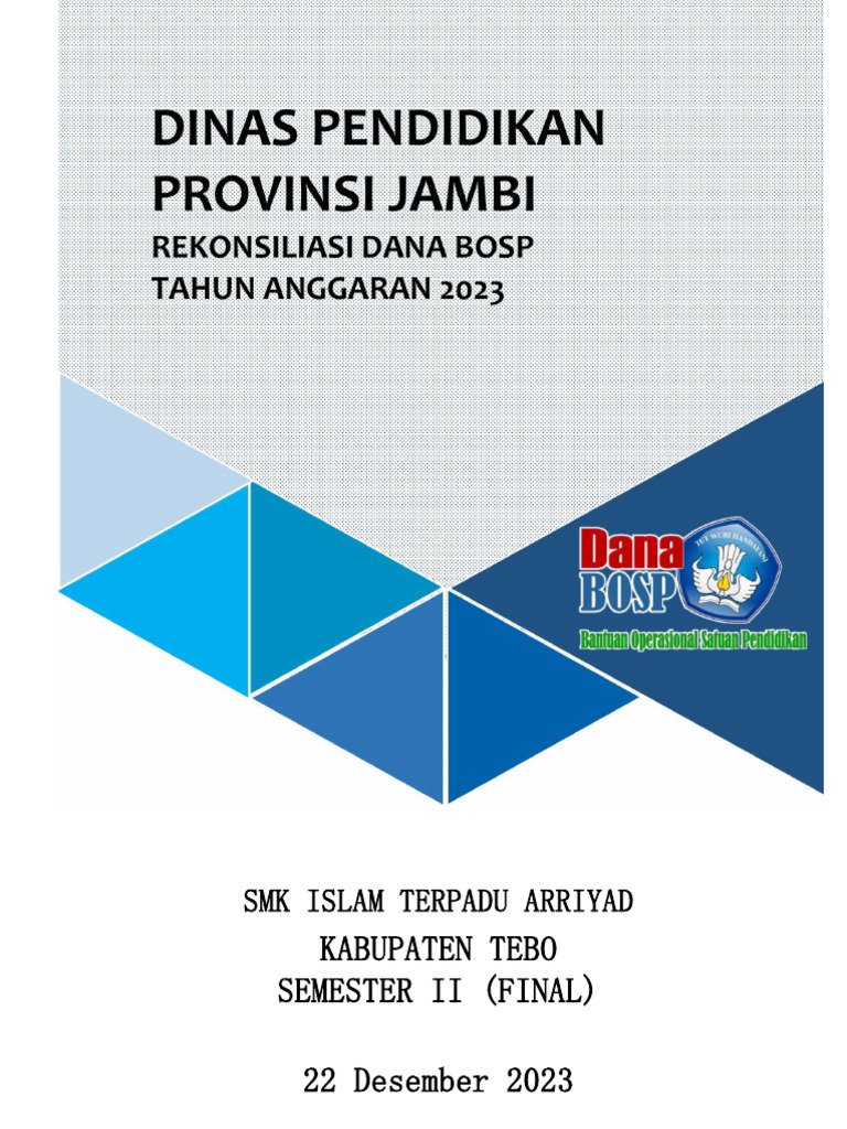 Format Rekon BOS 2023 | PDF