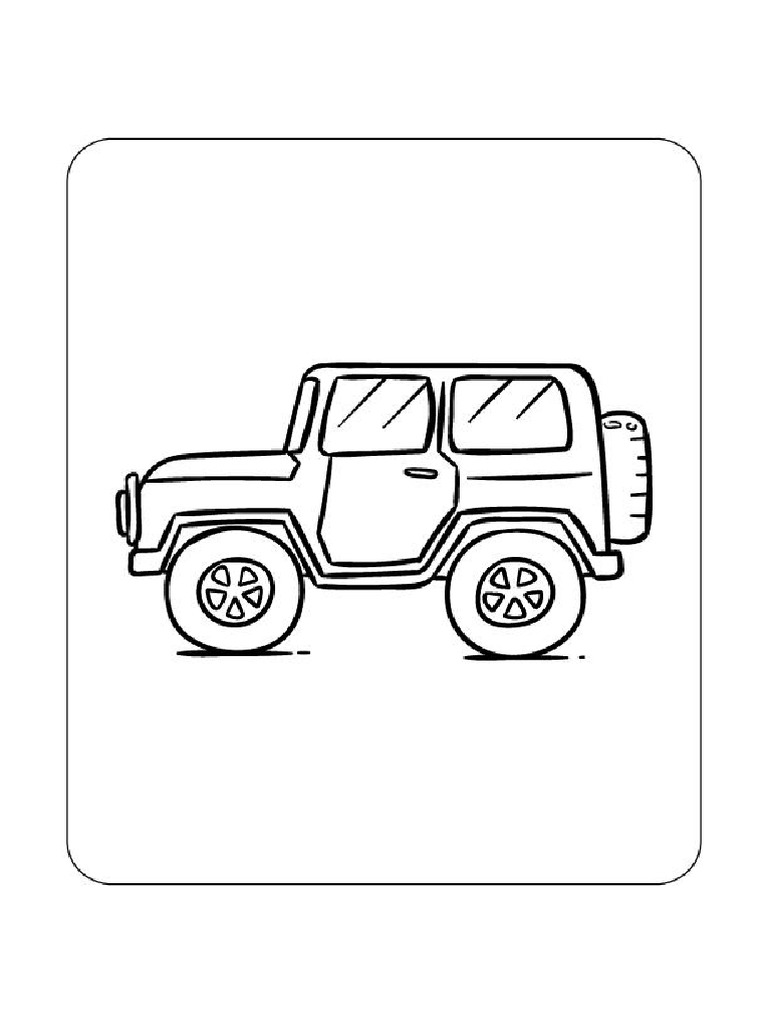 Vehicle Coloring Page A4 | PDF