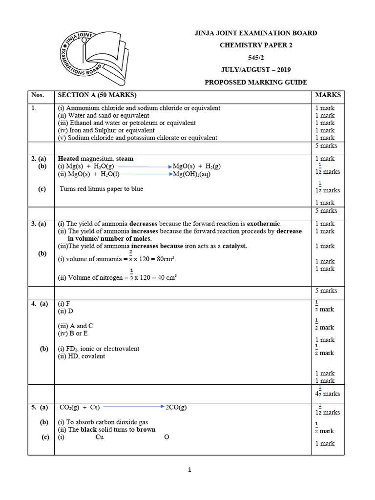 O.JJEB.545.2.CHEM.2 Guide 2019 | PDF | Oxide | Acid