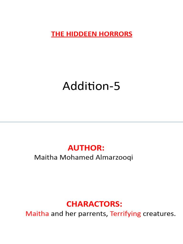 The Hidden Horror Edit | PDF | Ghosts